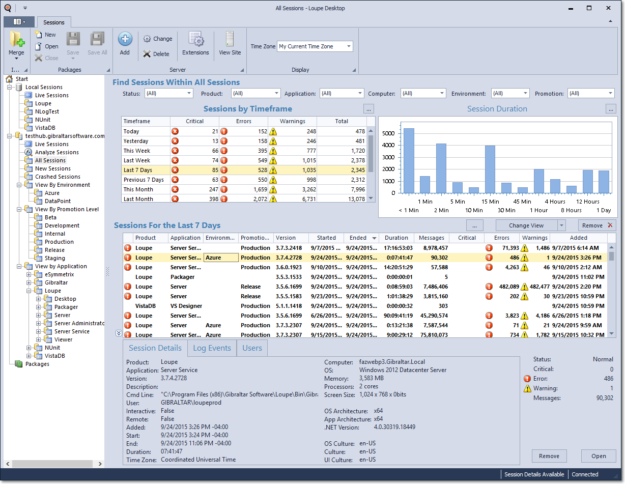 Loupe Desktop - Repository View